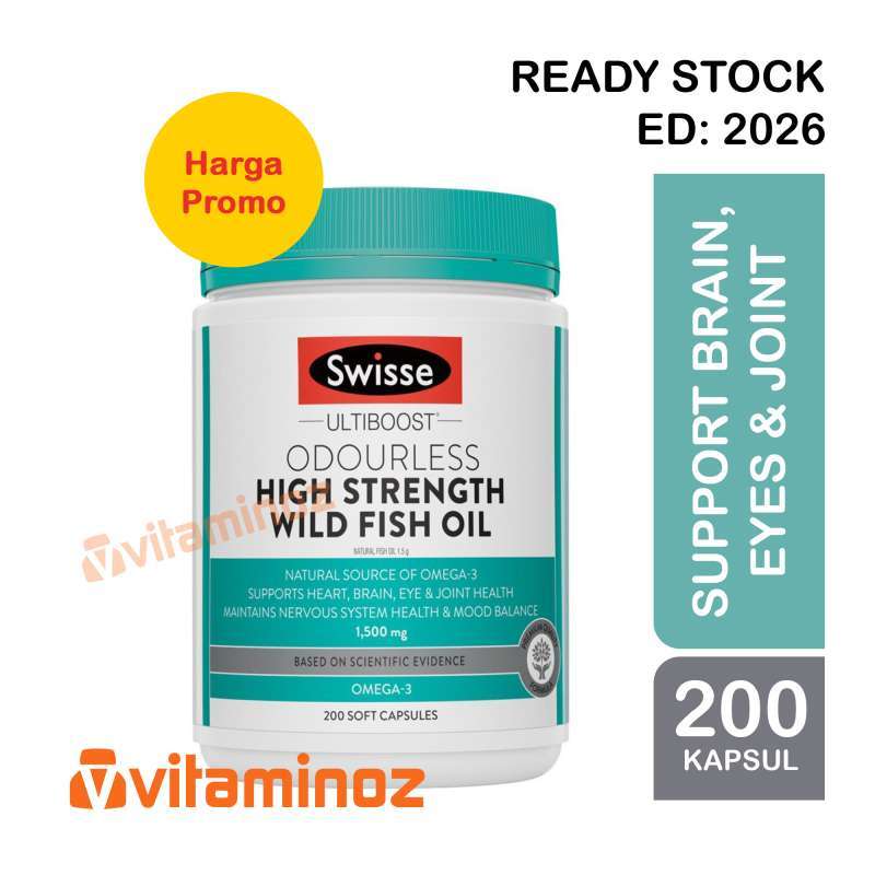 Jual Swisse Ultiboost Odourless High Strength Wild Fish Oil 1500 1500mg di Seller VitaminOZ ...