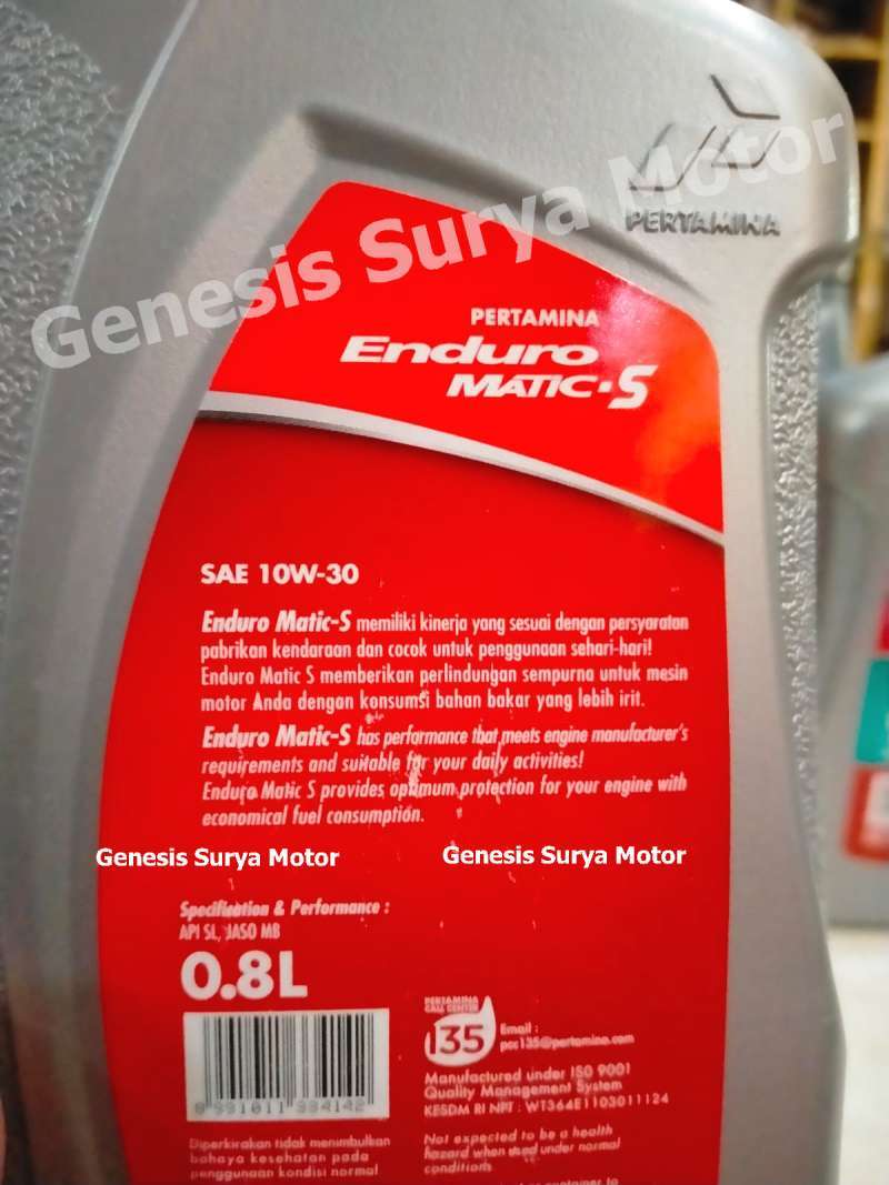 Promo Oli Enduro Matic S 10w30 0.8l Pertamina Oil Diskon 16% Di Seller ...