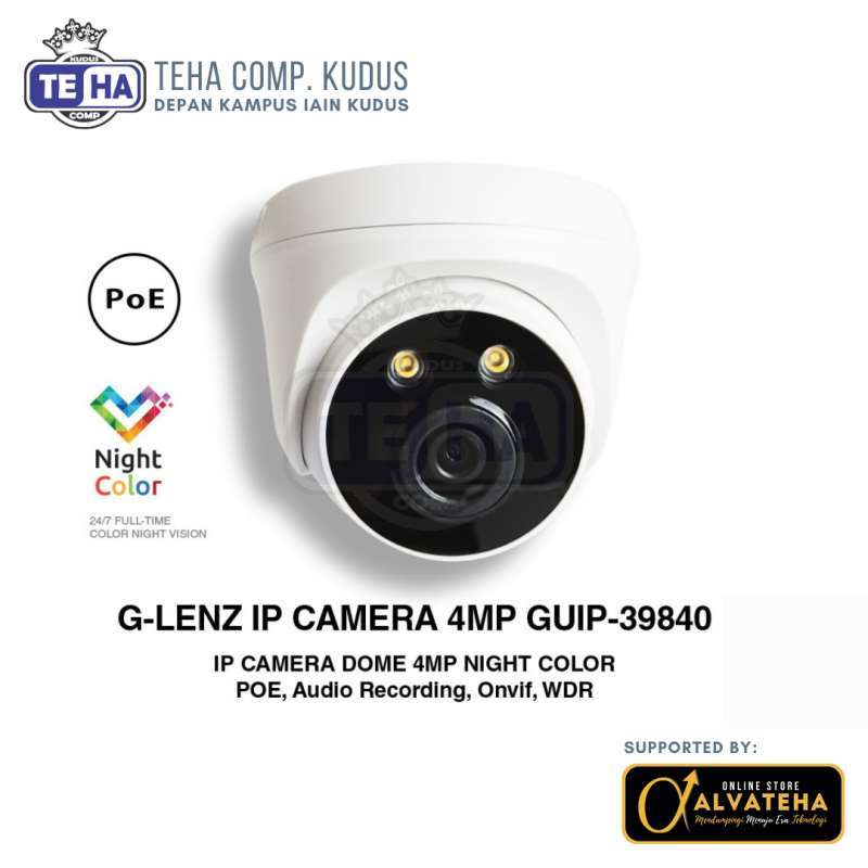 Jual Cctv Ip Cam Glenz Hd 5mp 4mp Poe Night Color Camera Ip65 Audio Record - Gbip-3540 In Di ...