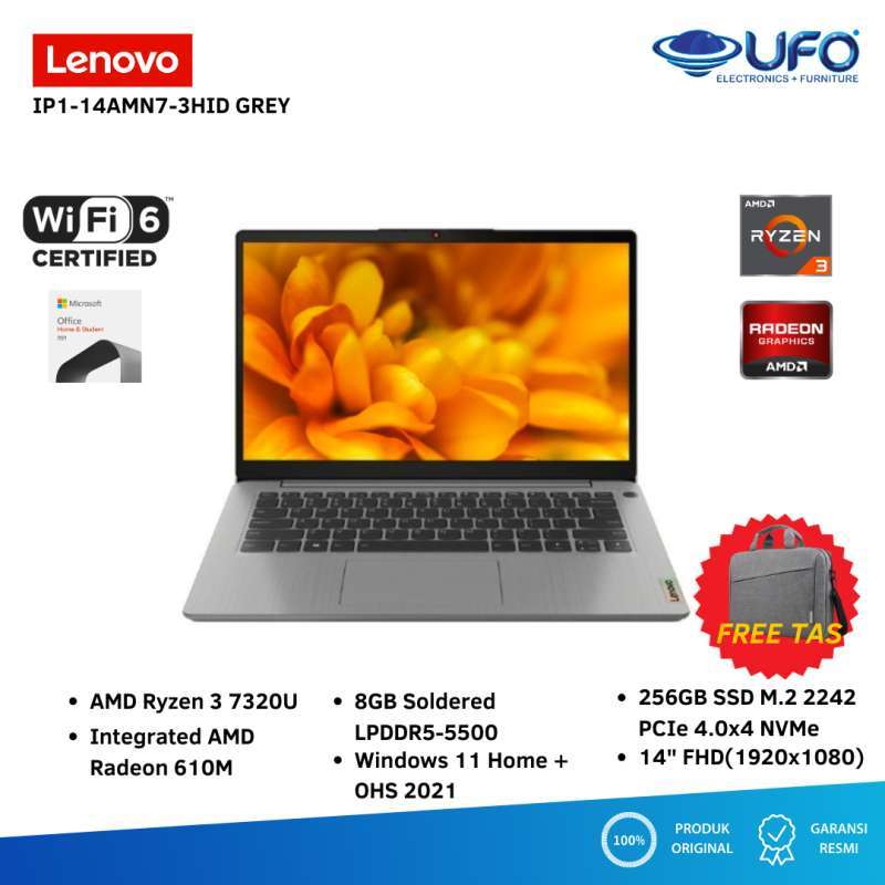 Promo LENOVO IDEAPAD SLIM 1 IP1-14AMN7-3HID 3JID AMD RYZEN 3 7320U ...