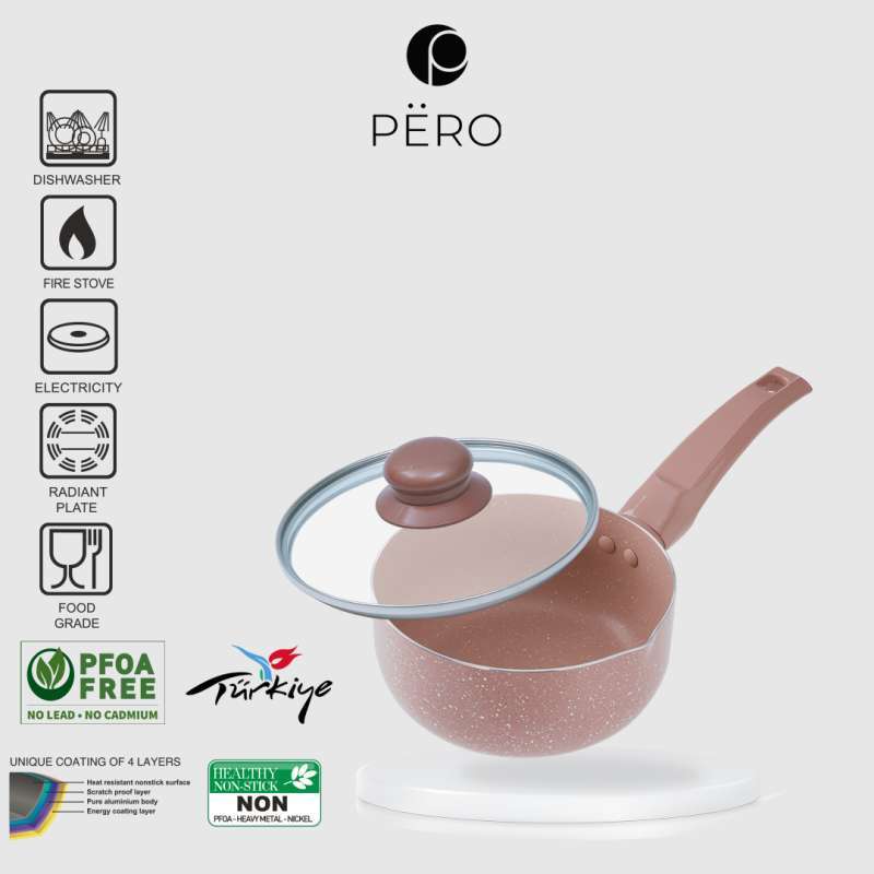 Jual Pero Sauce Pan 16cm + Lid / Saucepan Milkpan 16cm Anti Lengket ...