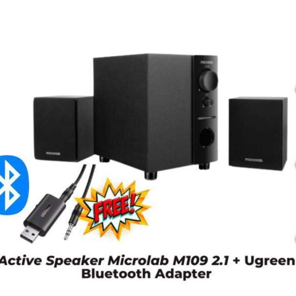 Jual Active Speaker Microlab M109 2.1 Bisa Bluetooth Pakai Adapter ...