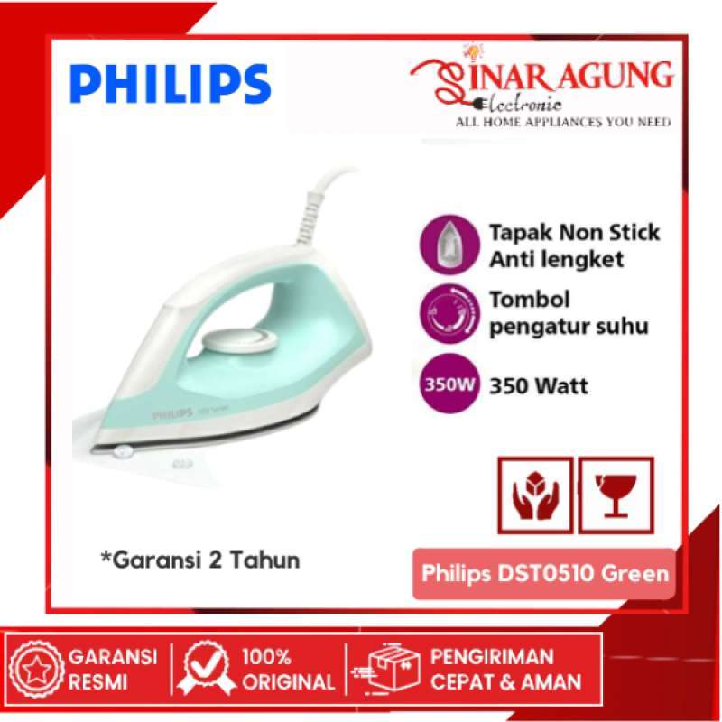 Promo Philips Dst0510 / Dst 0510 Dry Iron/ Setrika [350 Watt / Anti ...