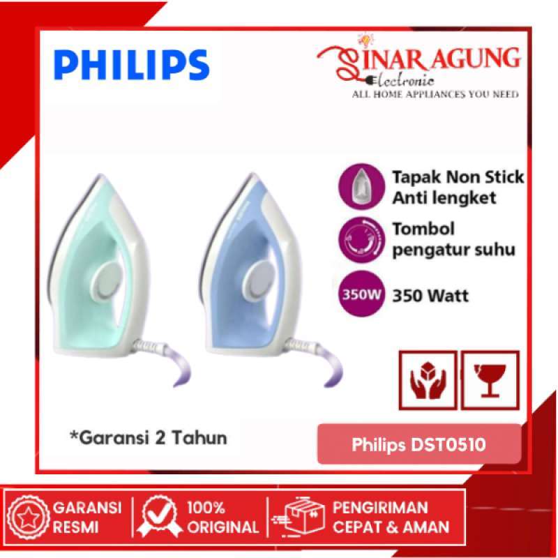 Promo Philips Dst0510 / Dst 0510 Dry Iron/ Setrika [350 Watt / Anti ...