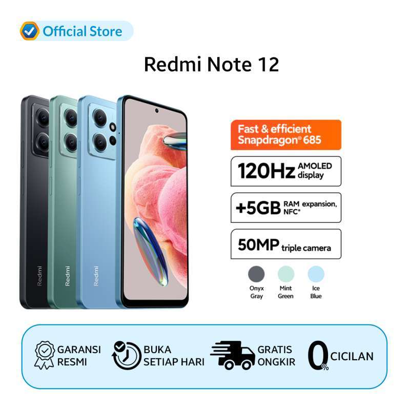 Jual Xiaomi Redmi Note 12 8/128gb Garansi Resmi - 8/128gb Green Di ...