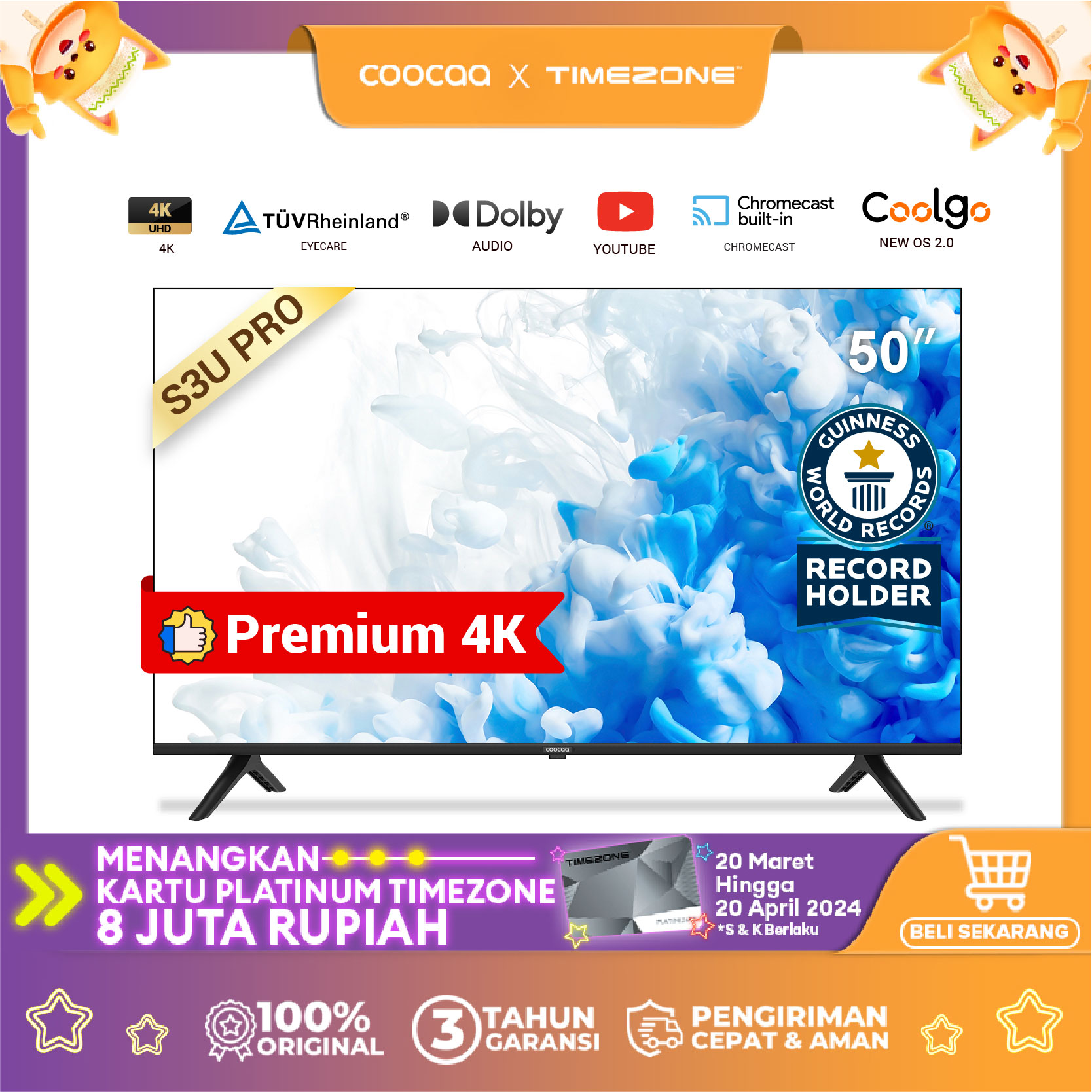 Jual Cocoa Smart Tv 50 Inch Original, Murah & Diskon April 2024 | Blibli