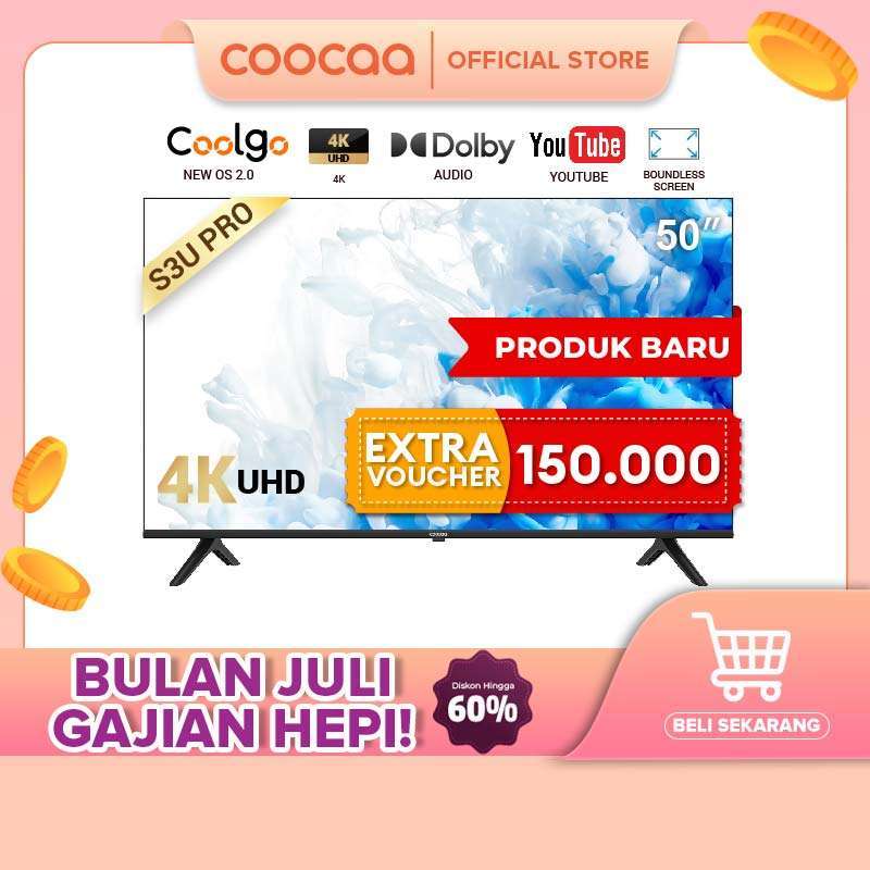 Promo Coocaa 50 Inch Smart Digital Tv - 4k - Uhd - Dolby Audio ...