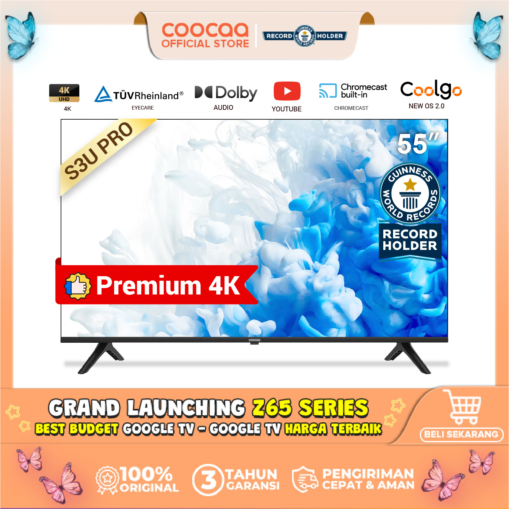 Promo Coocaa 55 Inch Smart Digital Tv - 4k - Uhd - Dolby Audio ...