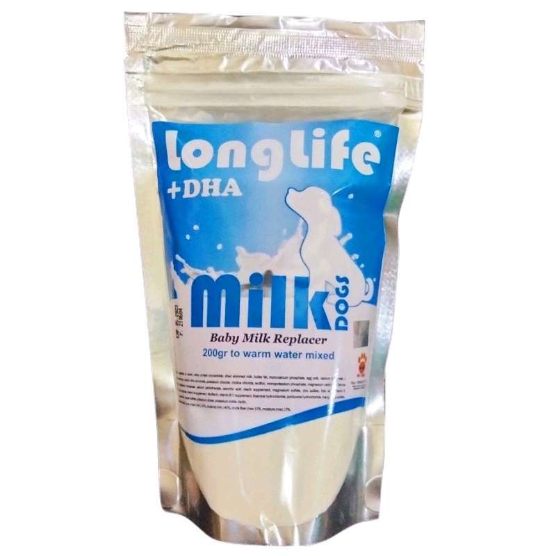 Jual LONG LIFE Milk Dogs + DHA (Puppies Milk Replacer) - Susu Anjing | 200g di Seller Blessing ...