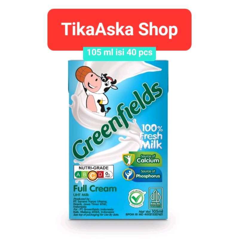 Jual Greenfields UHT Milk Full Cream [105 mL] di Seller TikaAskashop ...