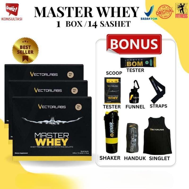 Promo Master Whey 14 Sachet Vectorlabs 14sachet Protein Isolate Saset ...