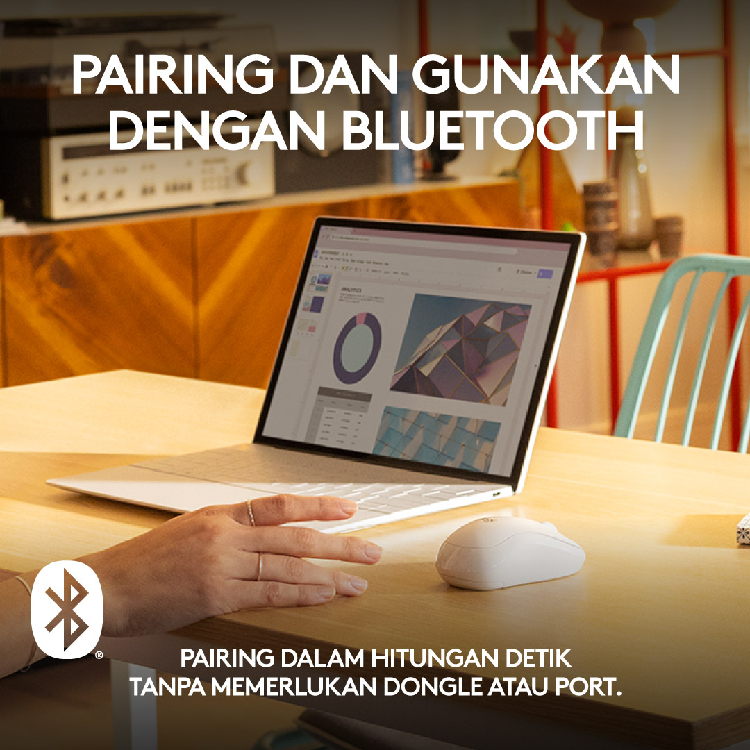 Promo Logitech M240 Mouse Wireless Bluetooth Silent Click Off White Diskon 28% Di Seller ...