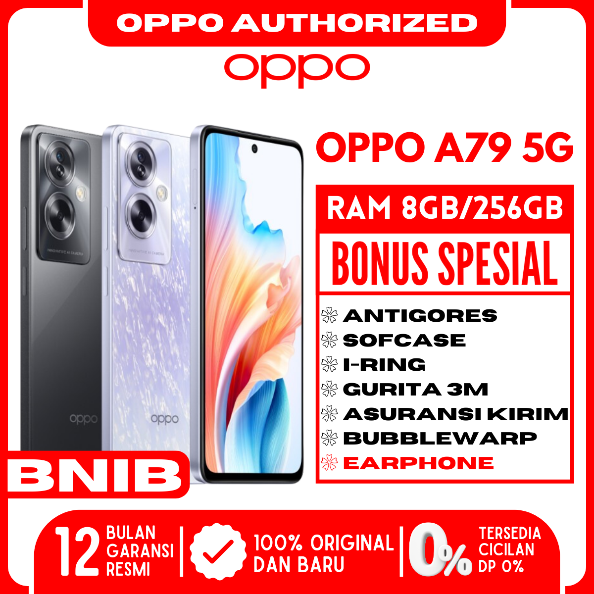 Jual [new!] Oppo A79 5g 8gb+256gb Garansi Resmi - Ungu Di Seller Oppo Authorized - Cipinang ...