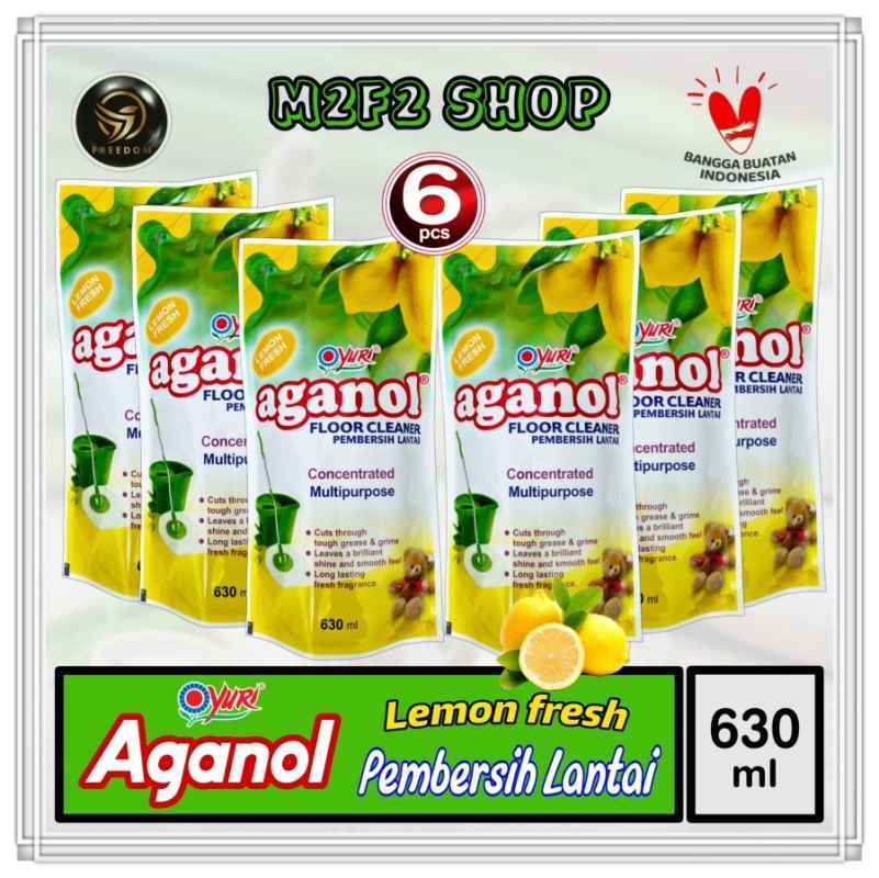 Promo Yuri Aganol Lemon Fresh Floor Clean - 630 ml (Kemasan 6 Pcs ...