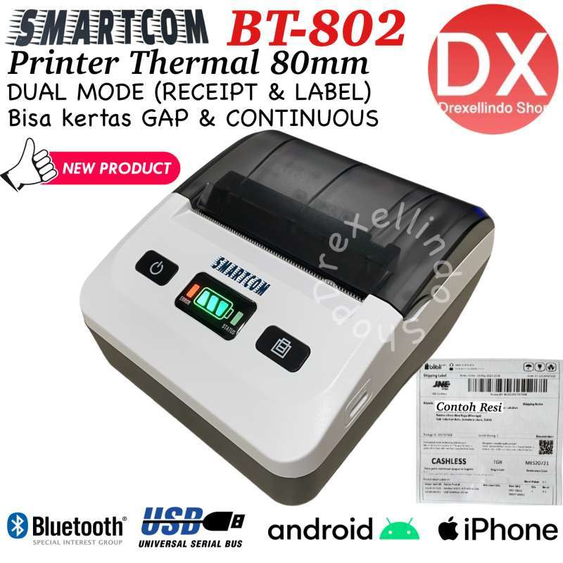 Jual Printer Thermal 80mm SMARTCOM BT-802 DUAL MODE (RECEIPT DAN LABEL) di Seller drexellindo ...