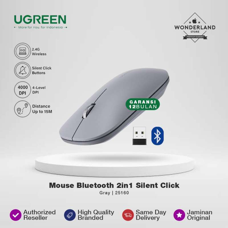 Jual Ugreen Mouse Wireless Bluetooth&usb Minireceiver 2.4ghz 4000dpi ...