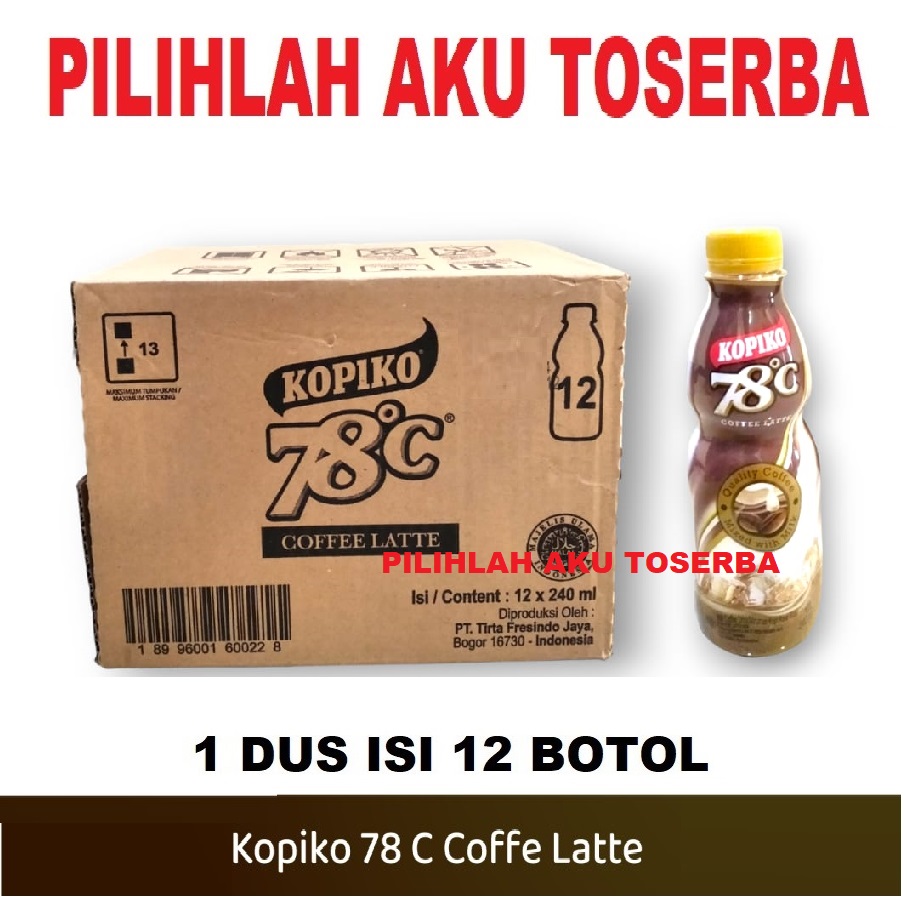 Promo KOPIKO 78 C Minuman Kopi Coffee Latte 240 ml - ( 1 DUS isi 12 ...