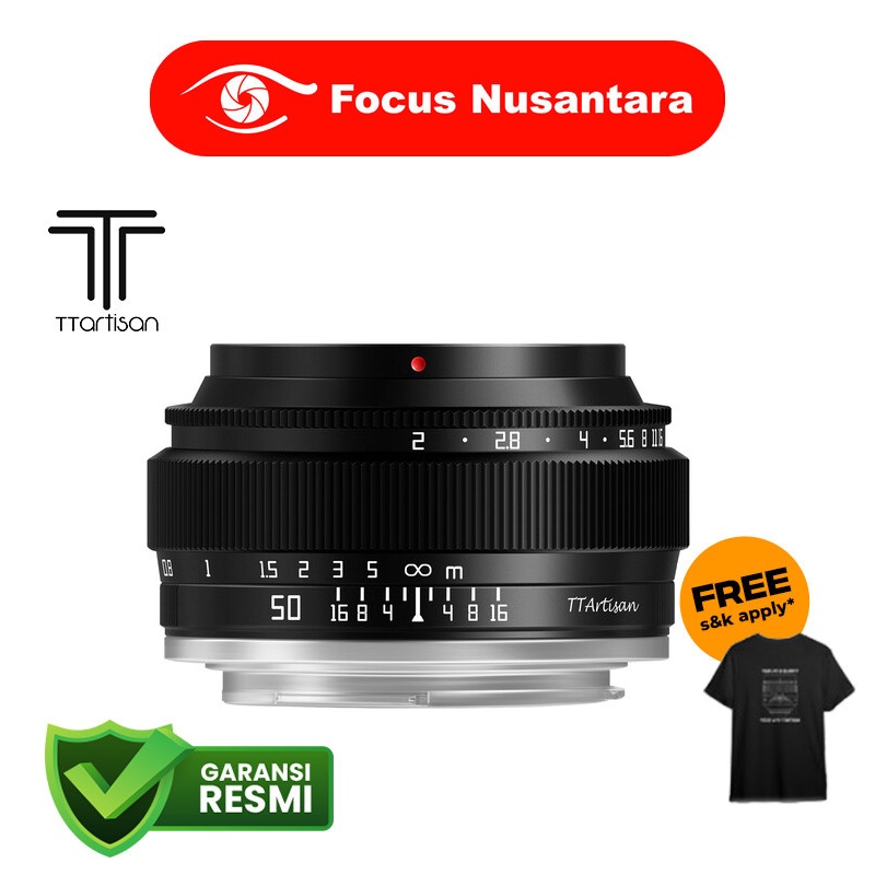 Promo FOCUS NUSANTARA - TTArtisan 50mm f/2 for Sony Full Frame Fujifilm APSC 50 mm f2 GARANSI ...