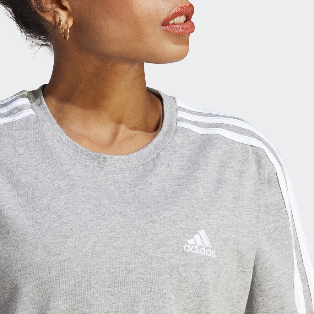 Promo Adidas Women T-shirt Crop Top Single 3-stripes Baju Wanita ...