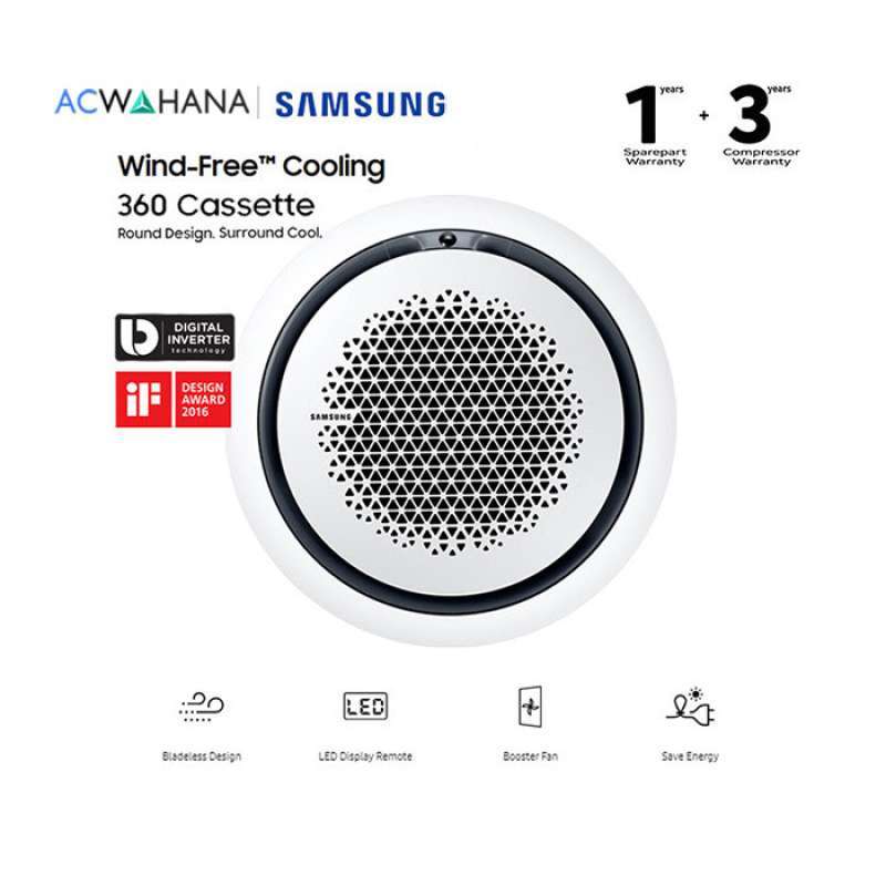 Promo Samsung Ac 360 Cassette Inverter Wind-free 6 Pk ( 3 Phase ) Putih ...