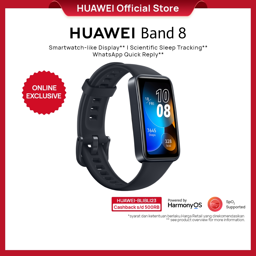 Jual HUAWEI Band 8 Smartband| Smartwatch-like Display | Professional ...