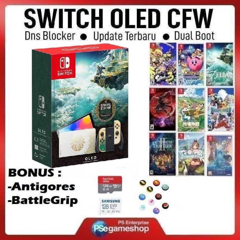 Promo Nintendo Switch Oled Console Cfw Zelda Tears Of The Kingdom Full ...