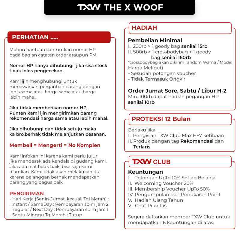 Promo Tas Pouch Clutch Multifungsi The X Woof Mboxmi1 Diskon 64% Di ...