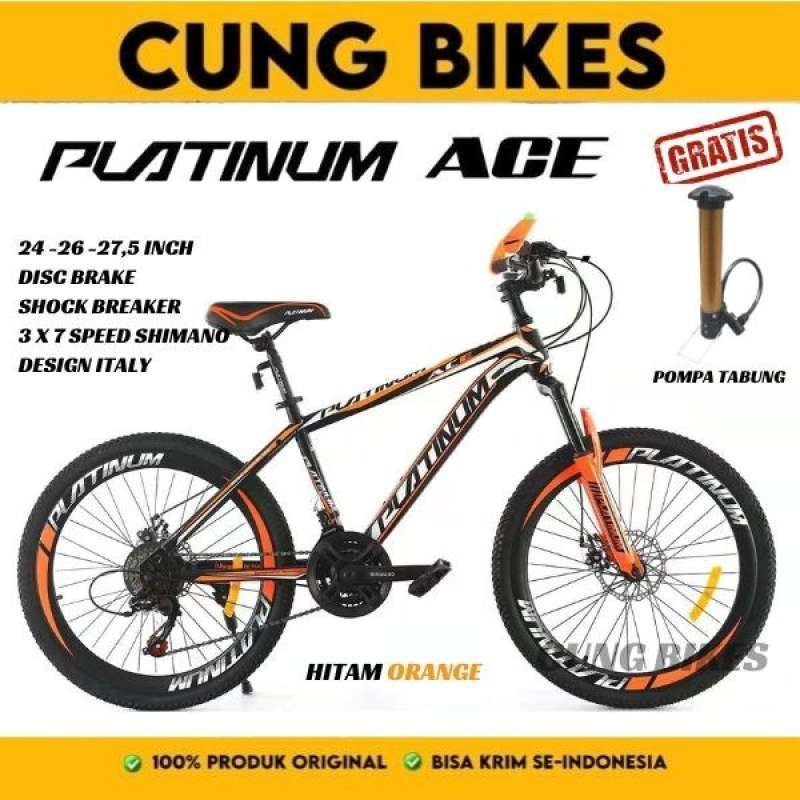 Jual Sepeda gunung MTB 24 26 27.5 Inch PLATINUM ACE Velg Tinggi double disc di Seller Cung Bikes ...