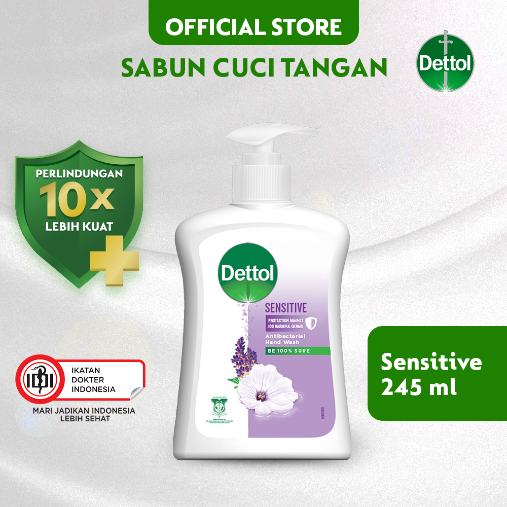 Promo Dettol Sensitive Handwash Anti Bakteri Pump [245 Gr] Diskon 15% ...
