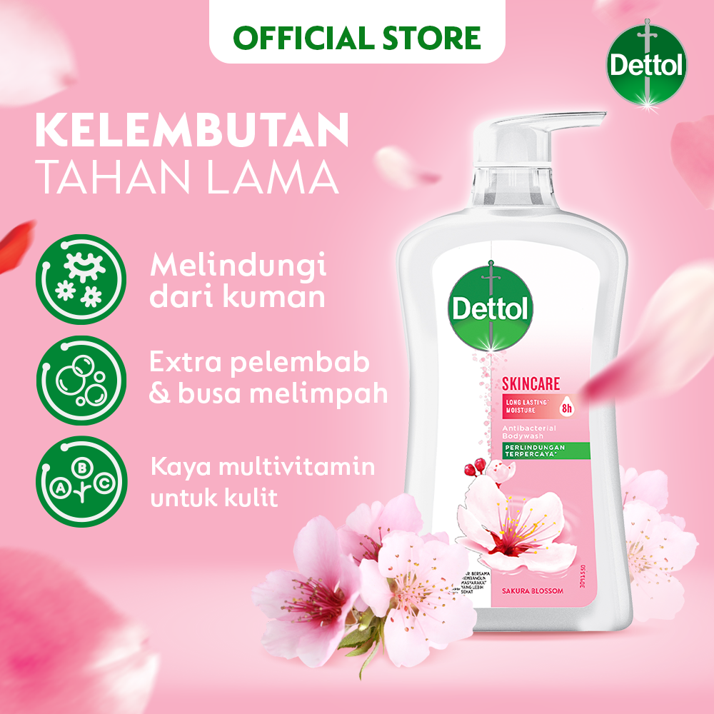 Promo Dettol Sabun Mandi Cair Anti Bakteri Skincare [300 Ml] Diskon 11% ...