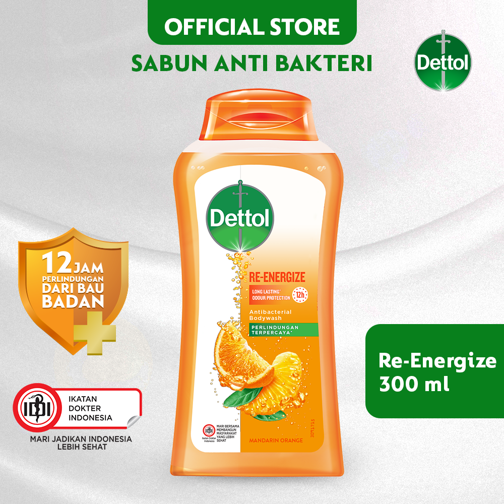 Promo Dettol Sabun Mandi Cair Anti Bakteri Reenergize Sabun Mandi [300 ...
