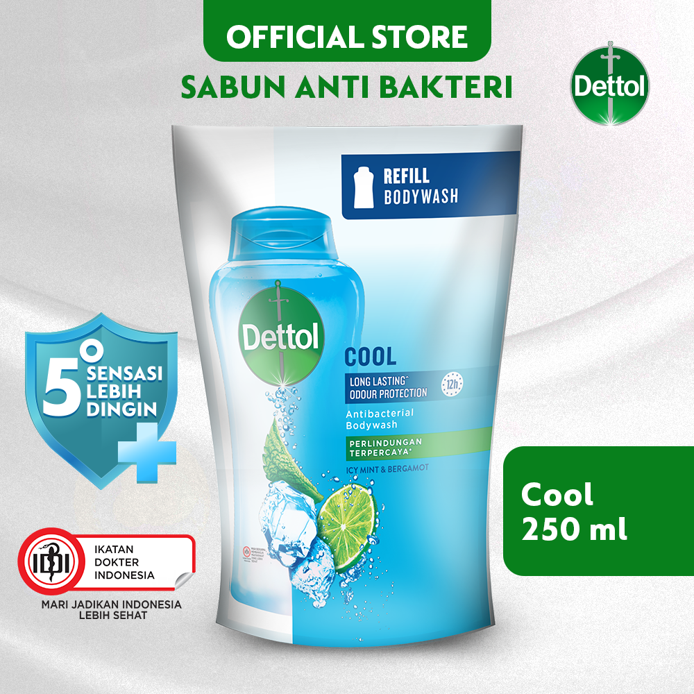 Promo Dettol Sabun Mandi Cair Anti Bakteri Cool [pouch/250 Gr] Diskon ...