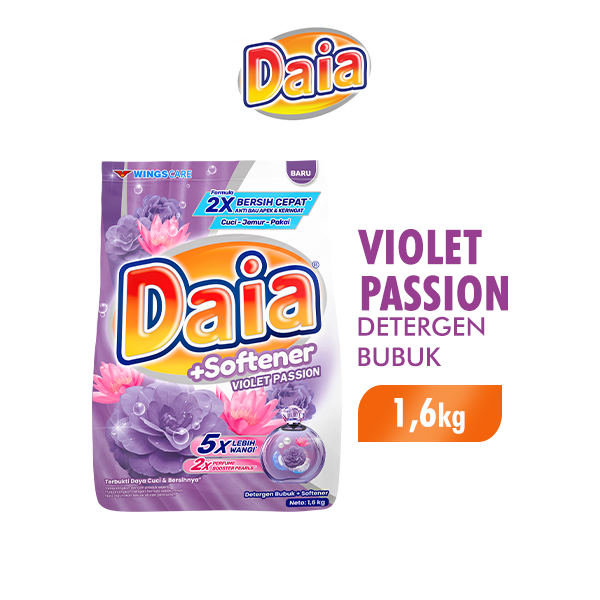 Promo Daia Detergen Softener Violet 1600 G Diskon 24% Di Seller Wings ...
