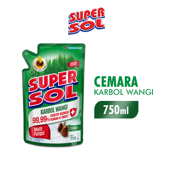 Promo Supersol Carbol Wangi Pine Pouch 750 mL Diskon 31% di Seller ...