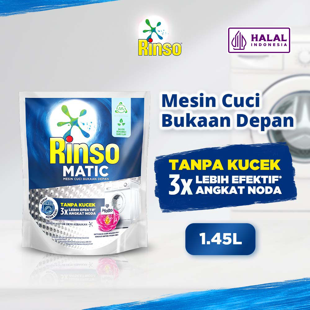 Promo Rinso Detergent Cair Konsentrat Deterjen Matic Mesin Cuci Bukaan ...