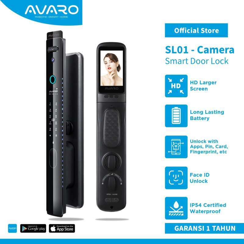 Promo AVARO SL02 Face ID Smart Door Lock Kunci Pintu Digital Smart Lock Diskon 29% di Seller ...