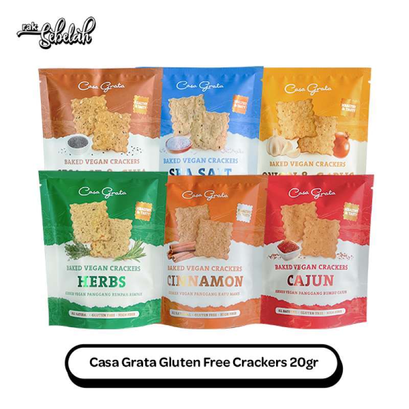 Promo Casa Grata Mini Crackers 20gr - Snack Keripik Sehat Gluten Free ...