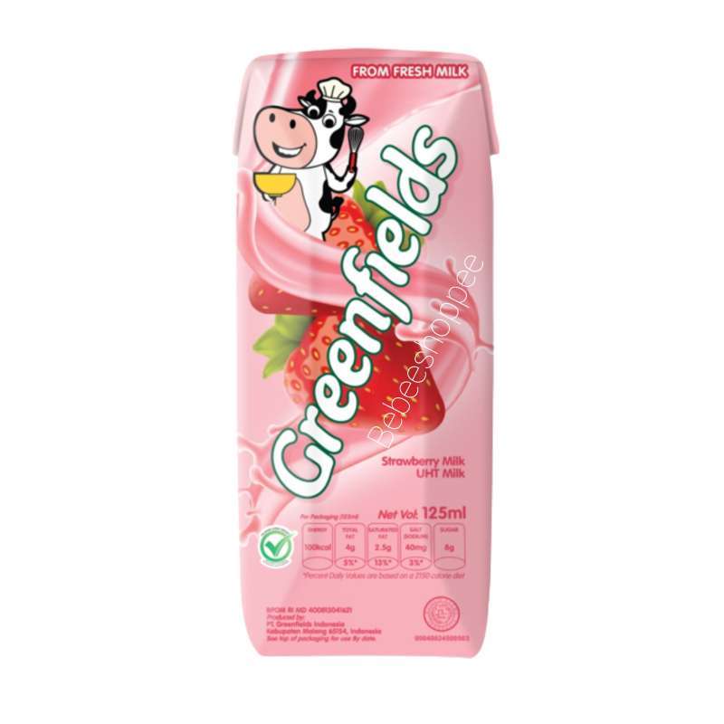 Promo Susu UHT Greenfields 125 mL | Greenfield Strawberry Susu UHT Milk 125 mL Diskon 20% di ...