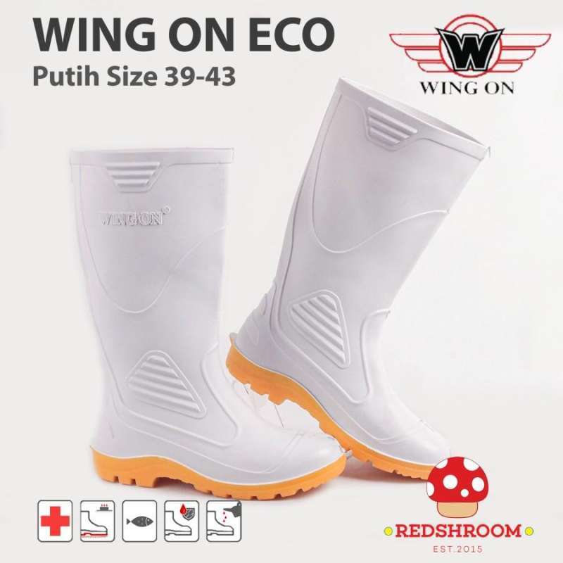 Jual Sepatu Boot Tinggi Wing On Eco Putih APD PERAIRAN PERIKANAN - 43 ...