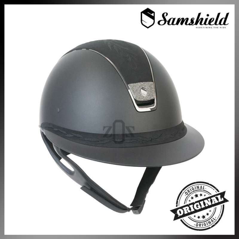 Promo Helm Helmet Berkuda Miss Shield Flower Embroidery Equestrian HH17 ...