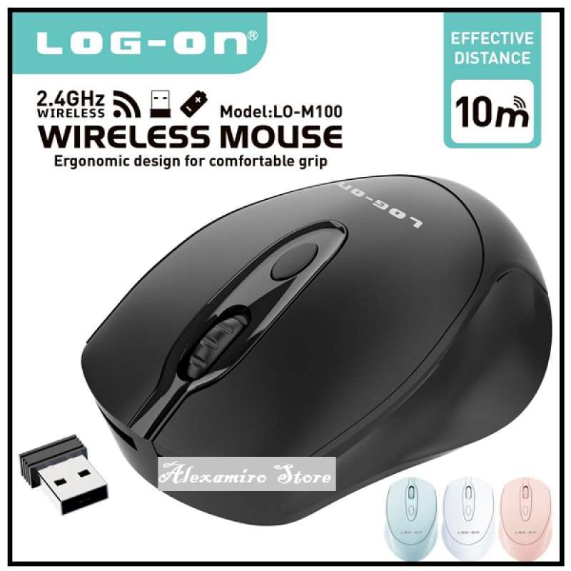 Jual LOG ON LO-M100 Mouse Wireless Ergonomic Design di Seller ALEXAMIRO ...