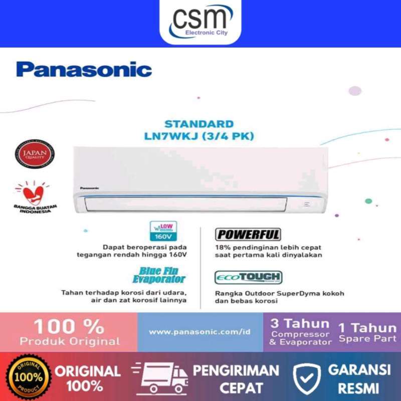 Jual AC PANASONIC 3/4 PK CS/CU-LN7WKJ [3/4 PK] SI-BIRU R32 [INDOOR ...