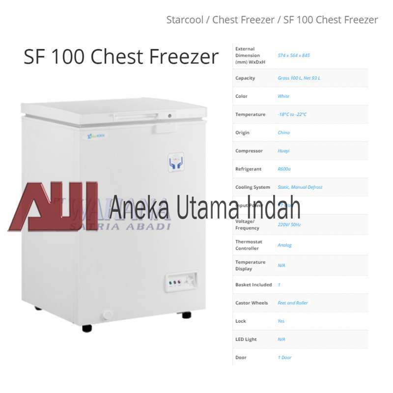 Promo Chest Freezer Starcool SF-100 (100 liter) Diskon 26% di Seller ...