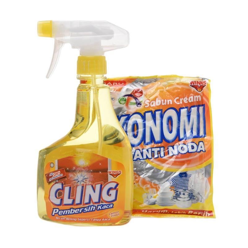 Jual Cling Glass Cleaner Lemon Botol [425 Ml X 2 Pcs] Di Seller The ...
