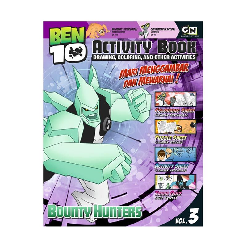 Jual Cartoon Network Ben 10 Activity Book Bounty Hunters Vol.03 Buku ...