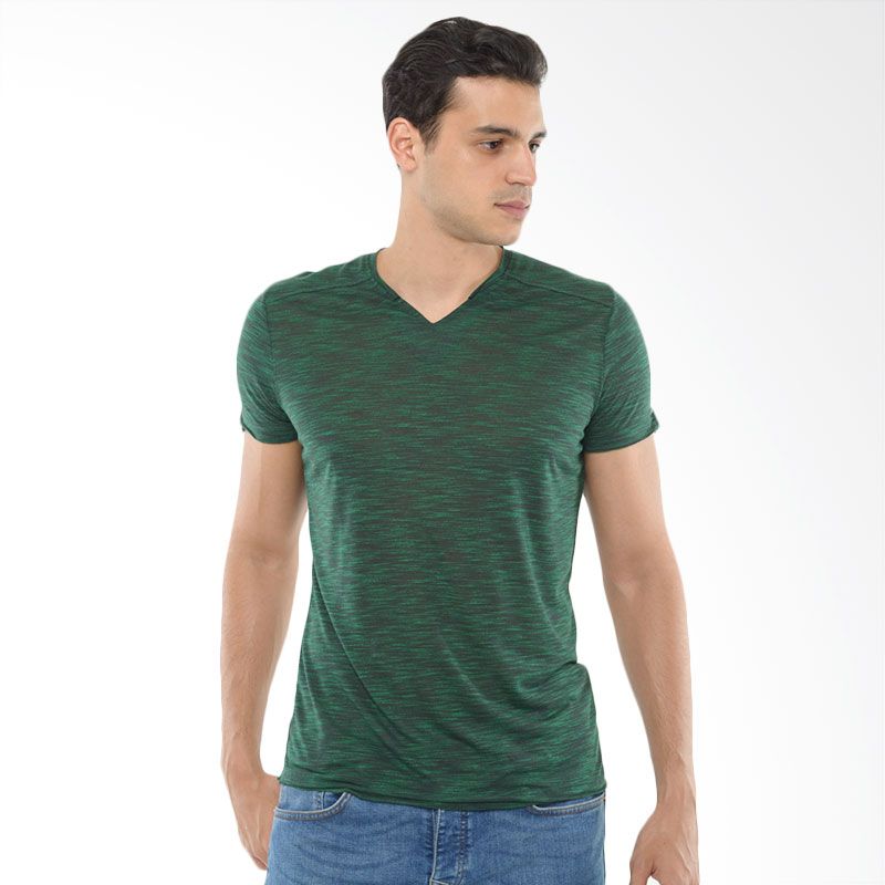 Harga Grass Men's Kaos Oblong Pria V-Neck Slim Fit Polos Kombinasi ...