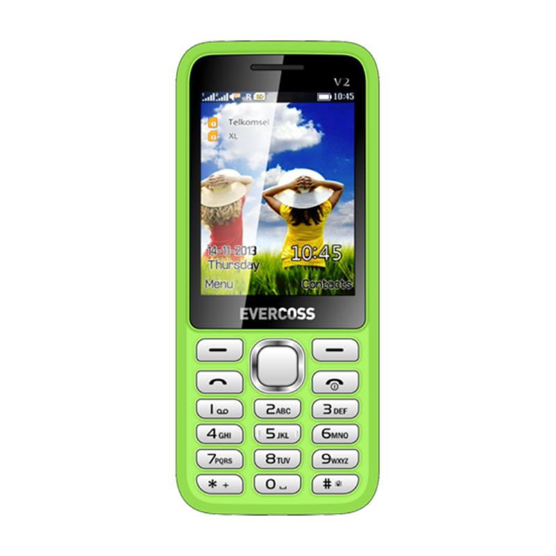 Jual Evercoss V2 Handphone - Green [Dual SIM] di Seller Cipta Komunika ...