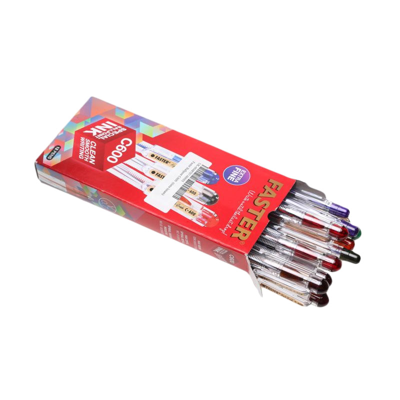 Jual Faster C600 Pen - Hitam [1 lusin] di Seller Purnama Atk - Muara ...