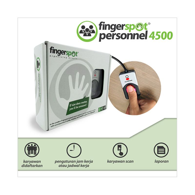 Jual Fingerspot Personnel 4500 Sensor Fingerprint Dan Aplikasi Absensi Di Seller Fingerspot ...