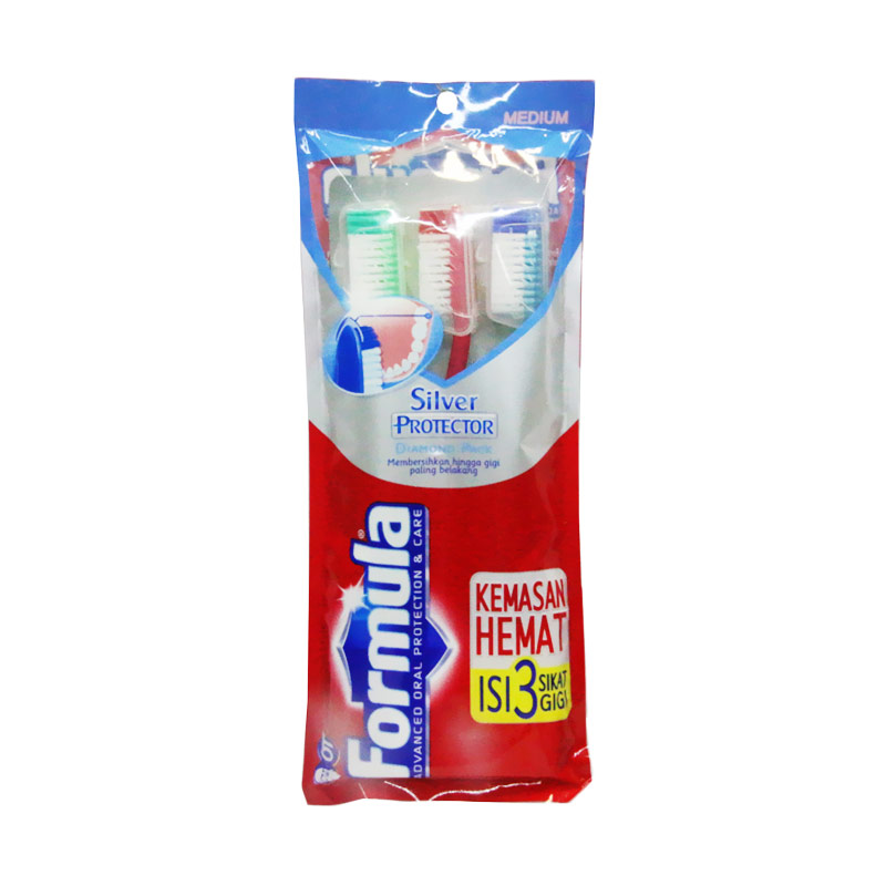 Promo Formula Silver Protect Diamond Pack Medium Sikat Gigi Diskon 9% ...